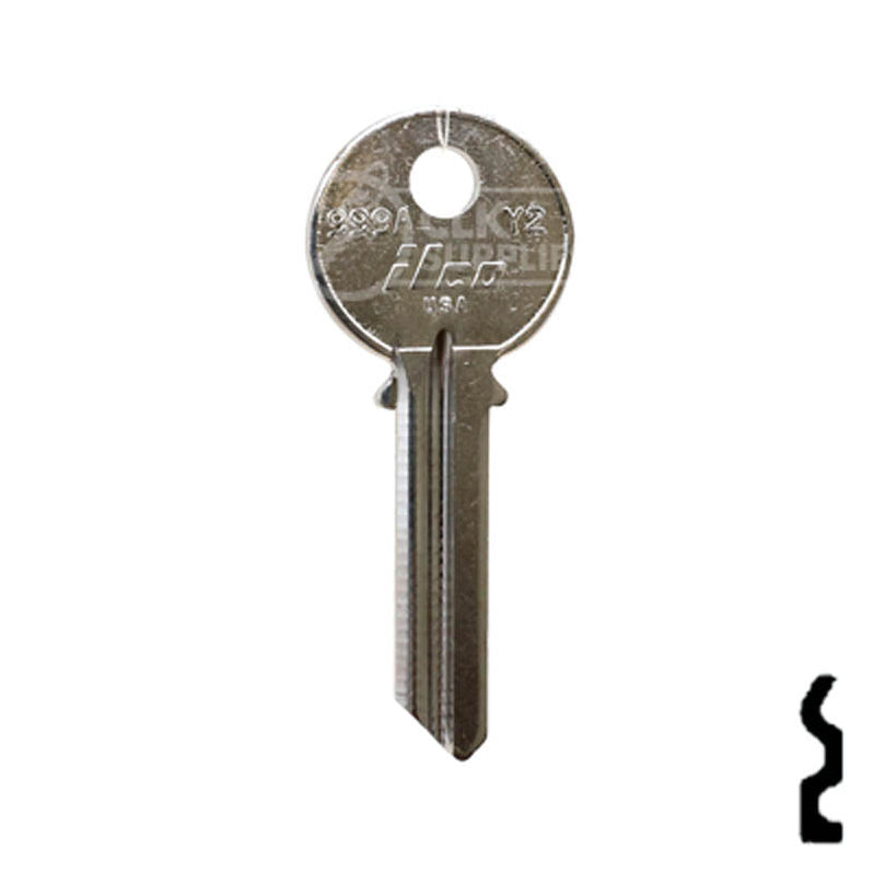 Uncut Key Blank | Yale | 999A, Y2 (NP)