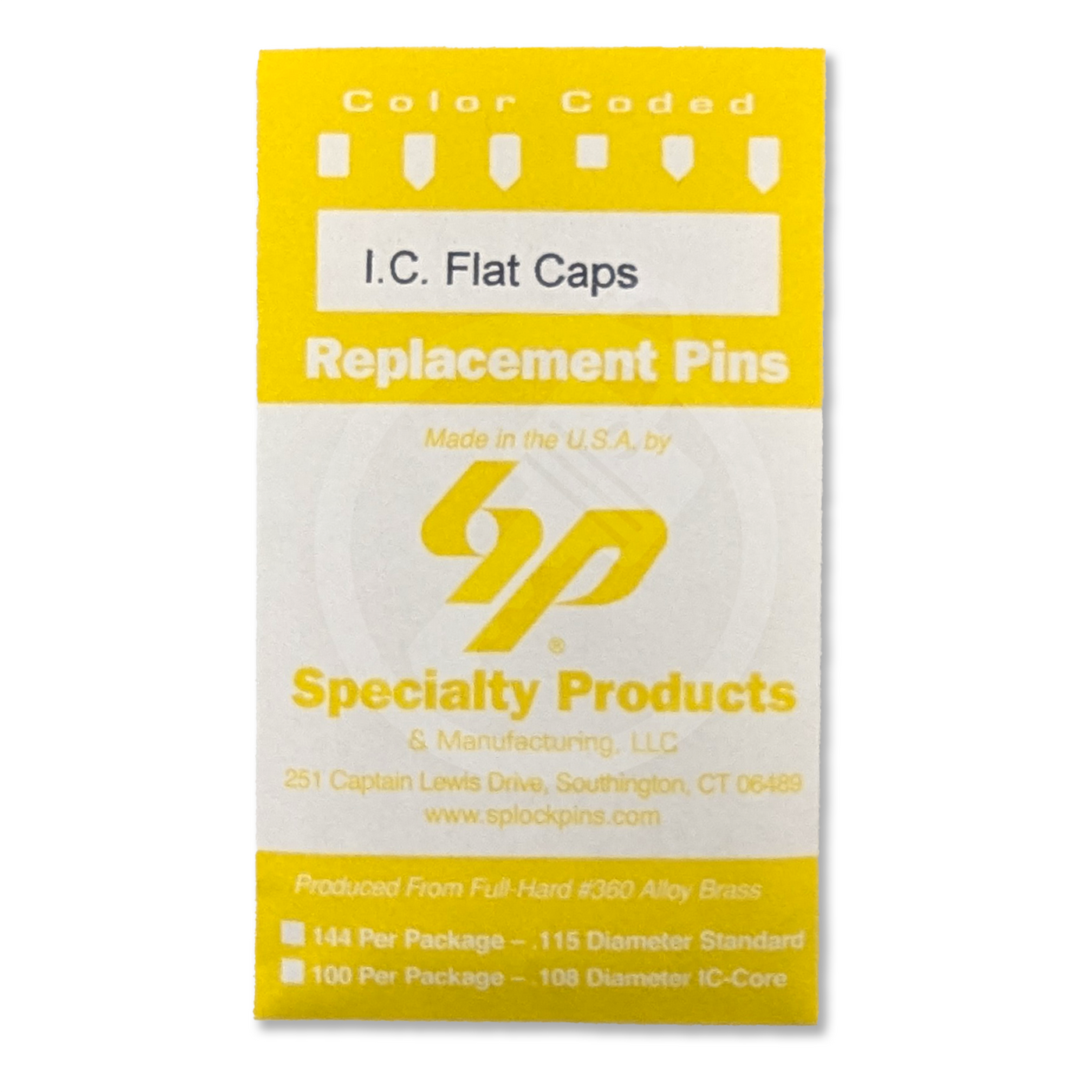 Machined Best Caps For IC Core Locks 100 Pack by Specialty Products Mfg.