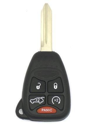 Chrysler, Dodge, and Jeep OEM Replacement Remote Key - 5 Button w/ Hat