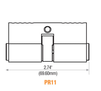 Double Sided Profile Cylinder Weiser Keyway US4