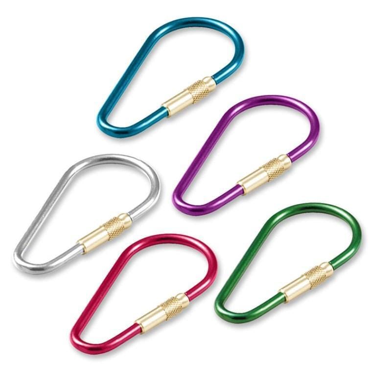 Anodized Oval Key Ring 24/card Assorted Colors