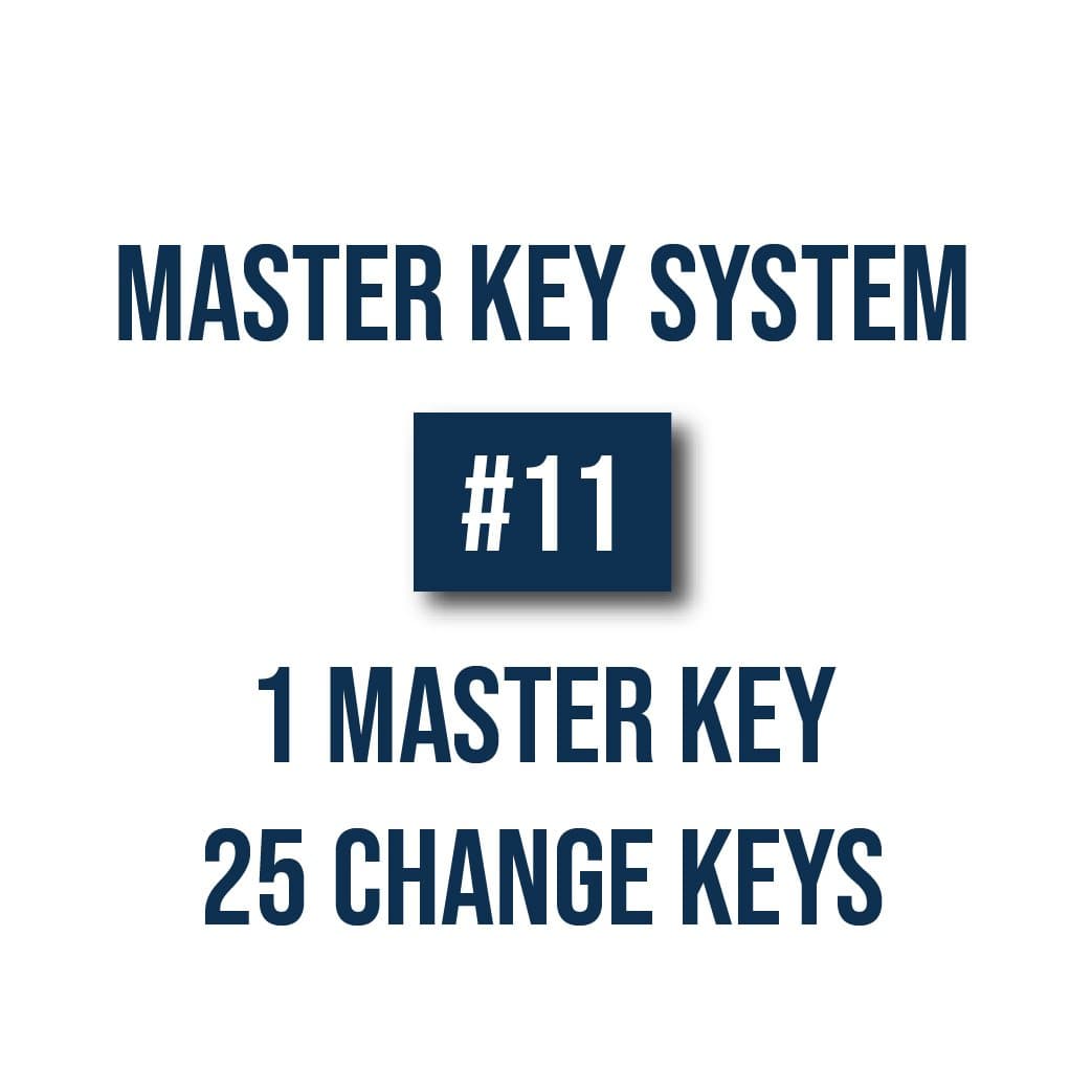Master Key Setup System: 1 Master 25 Change Keys System # 11