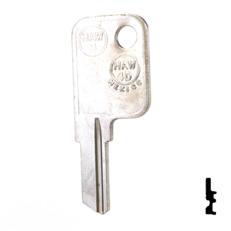 Uncut Key Blank | Haworth | HAW3, 1599