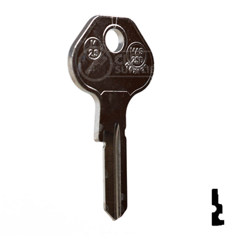 Padlock Key Blanks | Uncut Key Blank | Master Padlock | M25, 1092-6000B ...