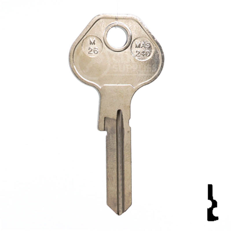 Padlock Key Blanks | M26, 1092-7000B Master Key by JMA USA | CLK Supplies