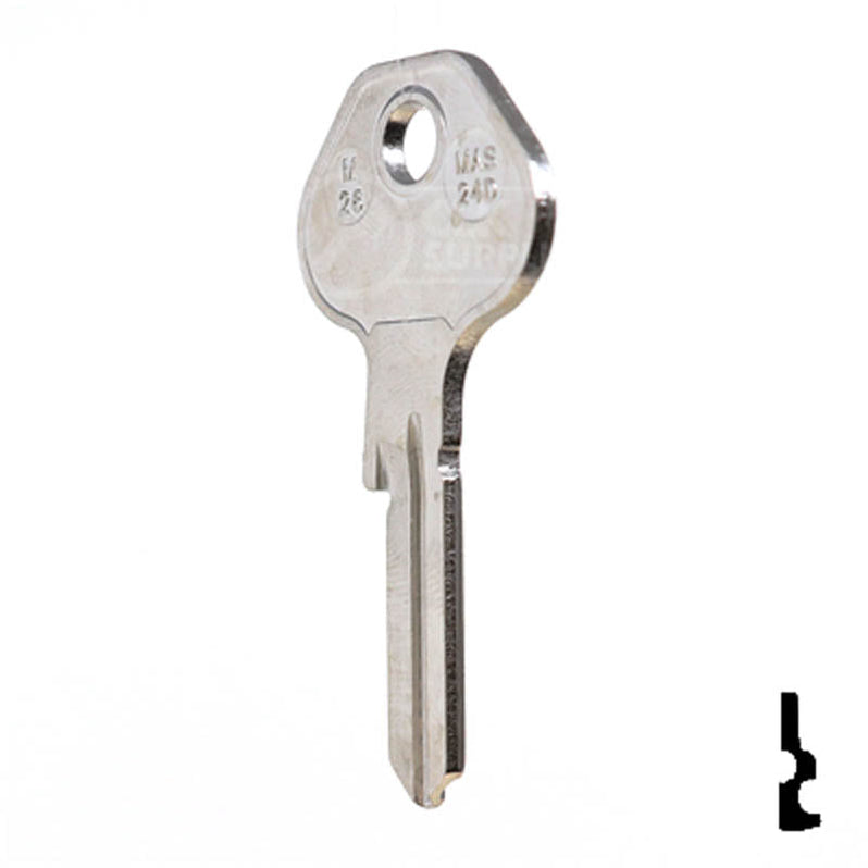 Padlock Key Blanks | Uncut Key Blank | Master Padlock | M26, 1092-7000B ...