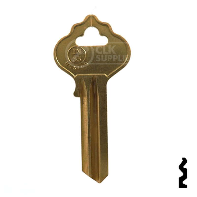 Residential Key Blanks | Uncut Key Blank | Independent | IN33, 1054MT ...