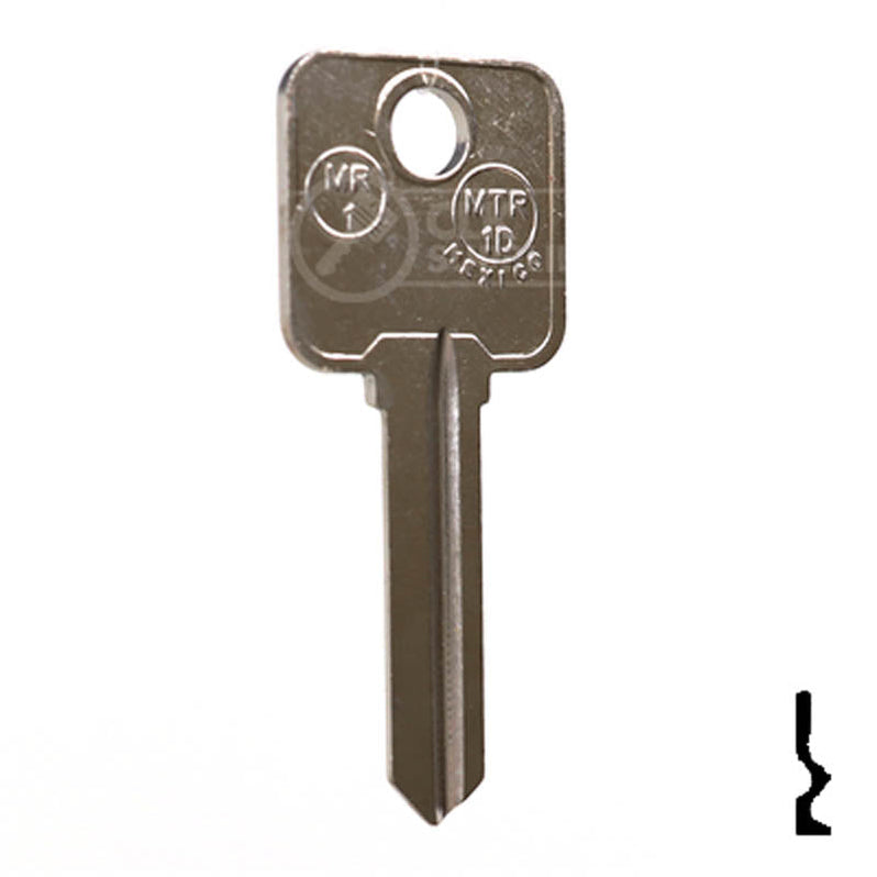 Uncut Key Blank | Metal-Rousseau | MR1