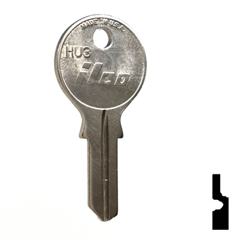 Residential Key Blanks | Uncut Key Blank | Geiger | HU3 by Ilco | CLK Supplies